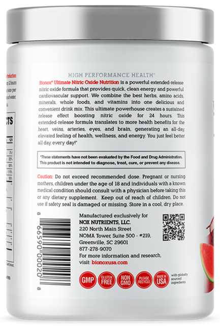 Bionox Ultimate Nitric Oxide Nutrition Berry 30-Day – Something Better Natural Foods