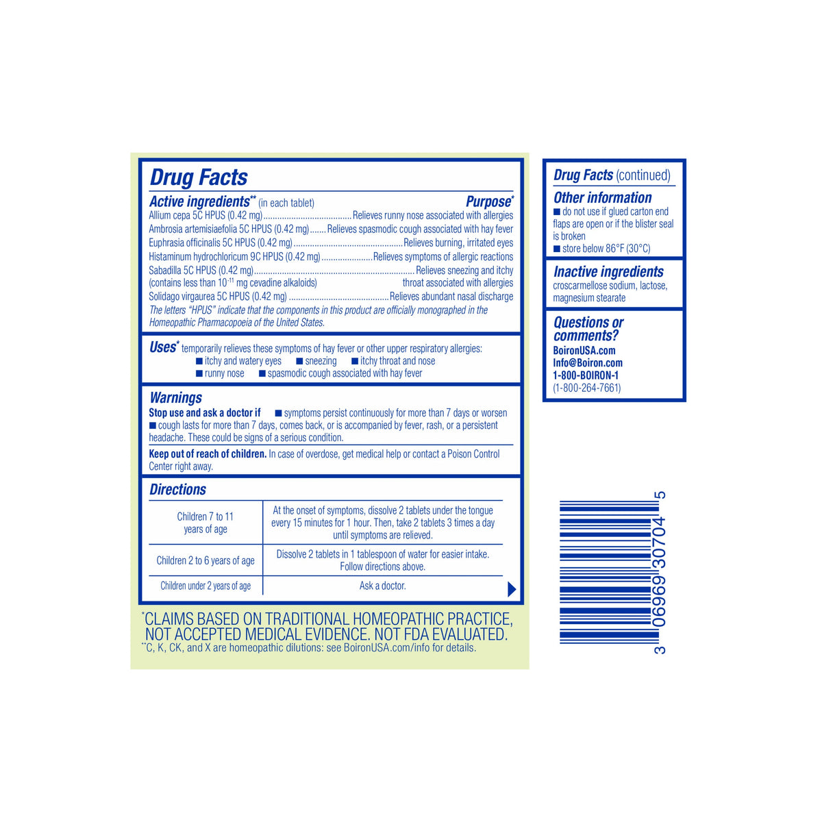 Boiron AllergyCalm Kids Tablets 60ct – Something Better Natural Foods