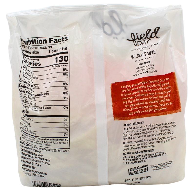 Field Day Organic Shoestring Cut Fries 24oz – Something Better Natural ...