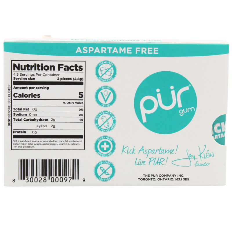 Pur Sugar-Free Gum Wintergreen 9ct – Something Better Natural Foods